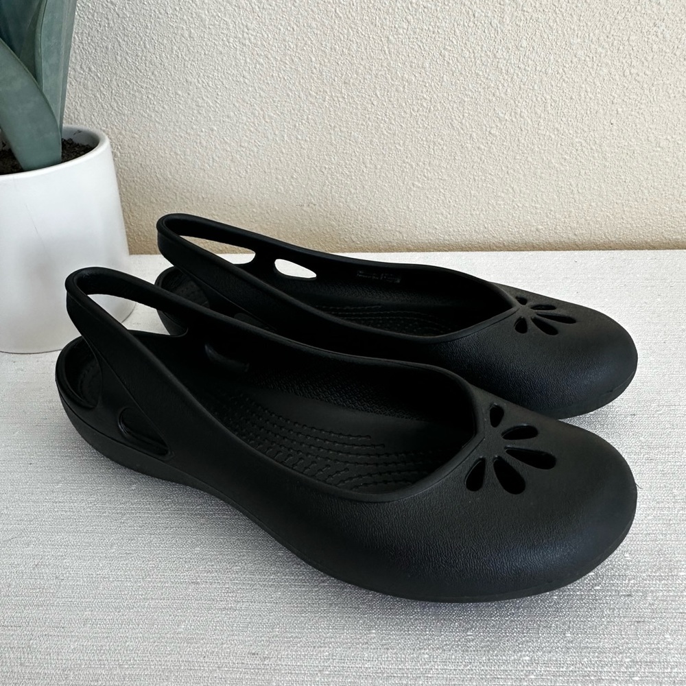 Crocs Malindi Black Eva Closed Toe Sling Back Flat Sa… - Gem